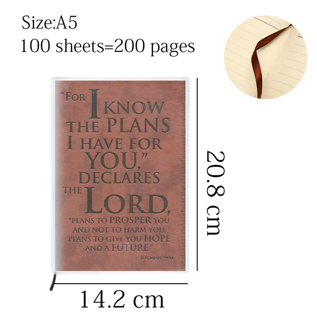 Jeremiah 29 11 Christian A5 Notebook | Religious Journal | Lord's Guidance