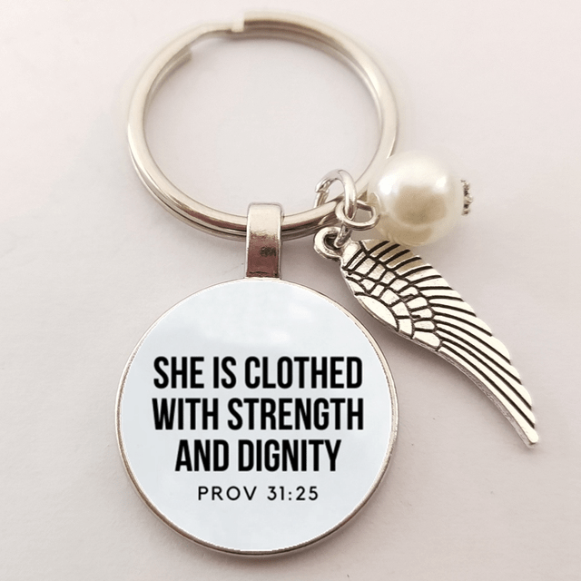 Christian Bible Verse Keyrings | Religious Faith Quotes Key Rings ...