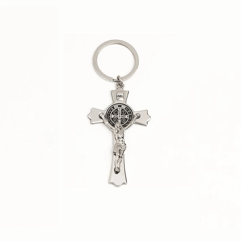Christian Crucifix Keychain | Religious Faith Keyring | Lord's Guidance