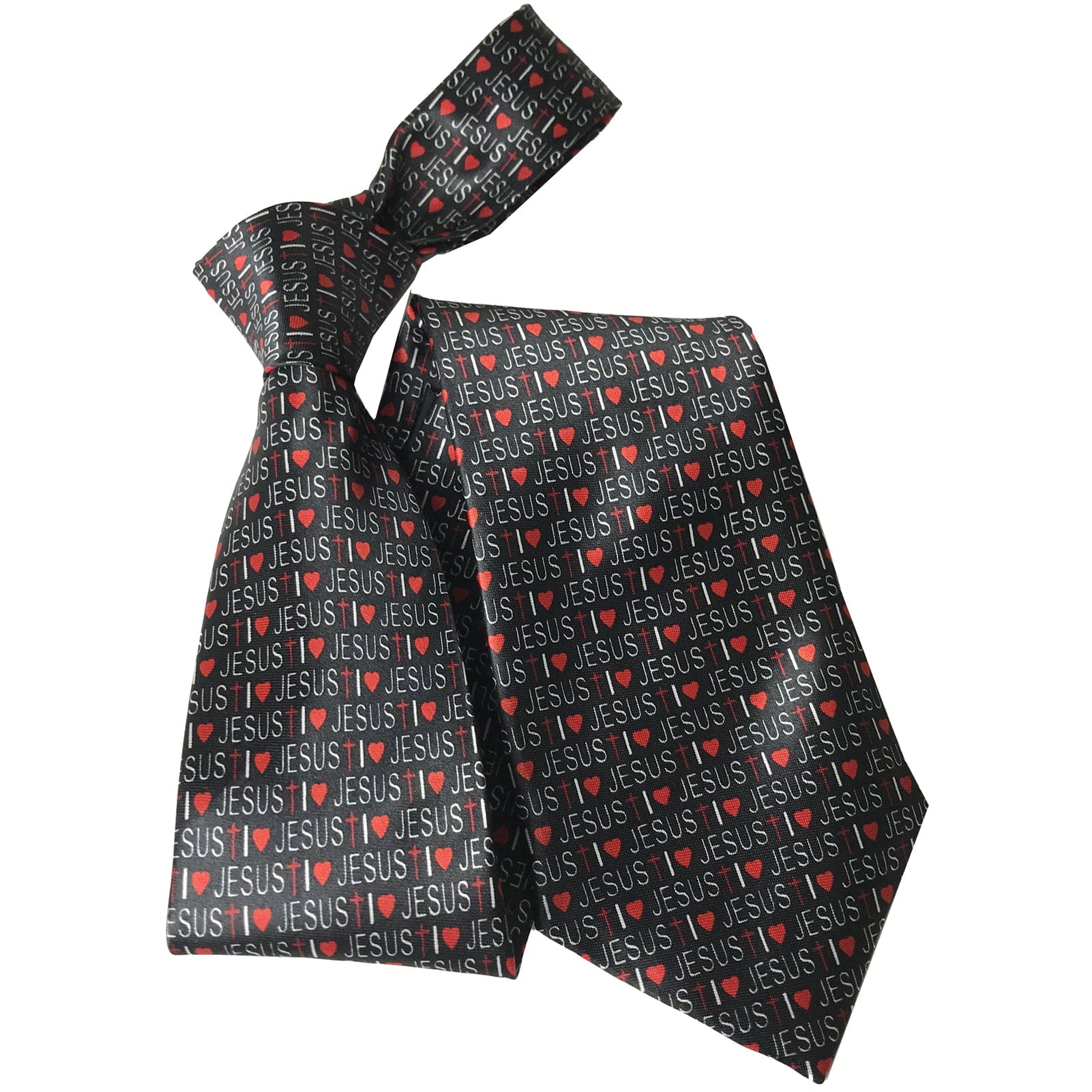 I Heart Jesus Necktie | Religious Chrisitian Neck Tie | Lord's Guidance